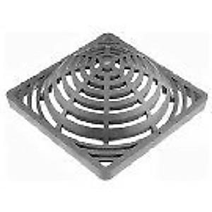 StormDrain 9" x 9" Outdoor Catch Basin Square Atrium Grate Cover, Black - Superior Strength and Durability