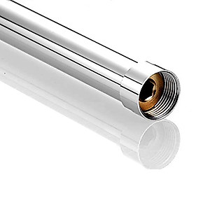 gotonovo G3/4 Shower Extension Tube Shower Extender Bar Longer Shower Pipe Add Shower Height Outdoor Polished Chrome 12 Inch