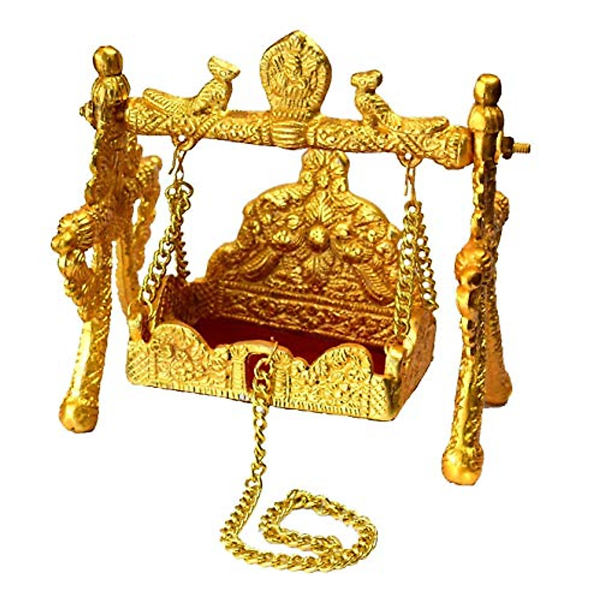 Golden Laddu Gopal Krishna Pooja Jhula for Home Puja, Temple, Janmastami