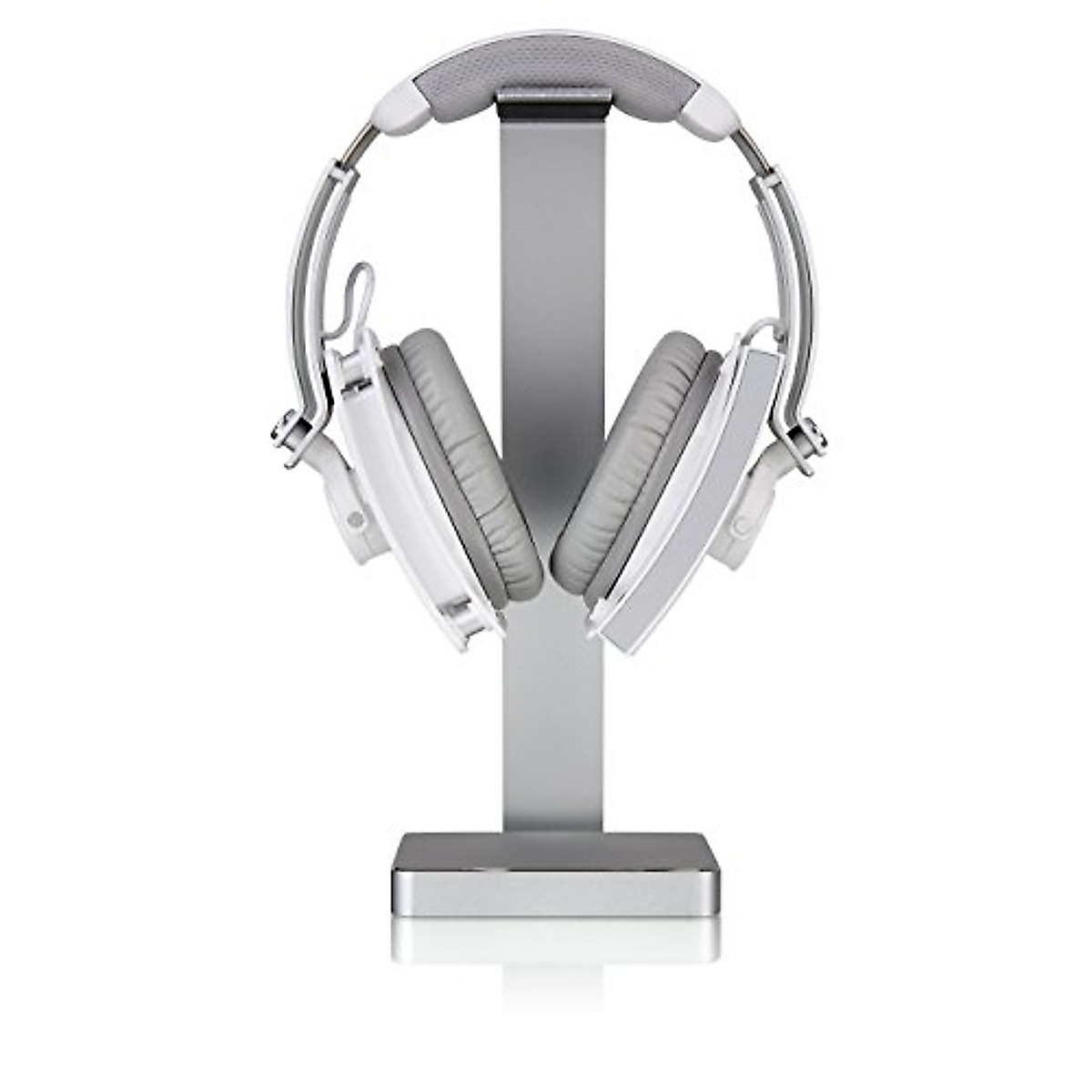 LUXA2 E-One Silver Solid-Metal Aluminum Universal Gaming Headphone Stand/Hanger/Holder for Beats, Senheiser, Sony, Bose, Philips, Audio-Technica, Plantronics, Shure, Jabra, JVC, JBL, AKG, DJ, Gaming Headsets Display HO-HDP-ALE1SI-00