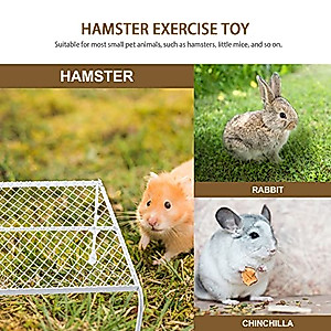 PATKAW Hamster Cage Platform Stainless Steel Rutin Chicken Rack Wire Chicken Coop Platform with Climbing Ladder for Mouses Rat Gerbil Dwarf Hamster