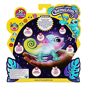 Little Live Pets - Sunny The Bright Light Chameleon Interactive Color Change Light Up Toy, 30+ Sounds & Emotions, So Many Moods, Repeats Back, Beat Detection (Batteries Included, for Kids Ages 5+)