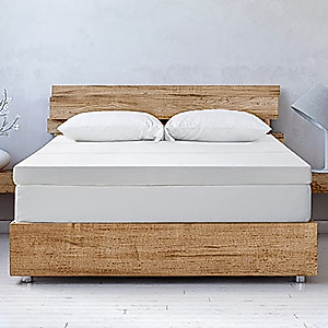 Best Price Mattress 4 Inch Trifold Memory Foam Mattress Topper with Cover, CertiPUR-US Certified, Twin XL,White