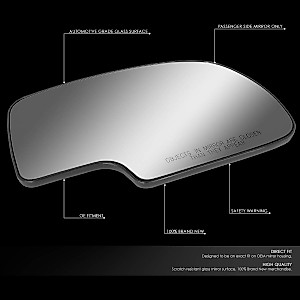 DNA MOTORING SMP-059-R Factory OE Style Right/Passenger Side Door Rear View Mirror Glass Lens [Compatible with 99-07 Silverado & Sierra / 00-06 Suburban & Tahoe / 02-06 Avalanche (with Heat)]