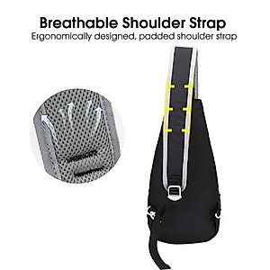 Kimlee OIWAS Small Sling Backpack Black Lightweight One Strap Bag Hiking Crossbody Chest Pack Blue Shoulder Bookbag Daypack For Men Women