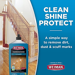 Weiman Hardwood Floor Cleaner Gallon and Refillable Squeeze Bottle - Finished Wood Surfaces