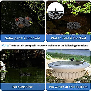 Solar Fountain Pump for Bird Bath, Lucky Clover Solar Water Pump for Pond, RAESOOT Floating Solar Powered Water Pump for Garden Backyard Pond Pool, Outdoor Decor Summer Gifts for Mother