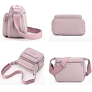 Crossbody Bag for Women Nylon Shoulder Bag Waterproof Lightweight Messenger Purses Multi Pocket Travel Handbag