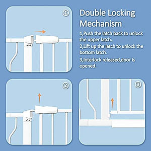 Extra Tall Wide Baby Gate Walk Through, Stand 38" Tall, 57.4-62.2 Inch Pressure Mounted No Drill Dog/Puppy/Pet Long Large Gates - Safety gate for The House doorways and stairways