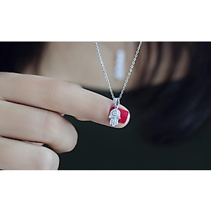 Dazzlingrock Collection Lab Grown Round White Diamond Hamsa Hand of Fatima Charm Pendant for Her (0.17 ctw, Color H-I, Clarity SI2) | 14K White Gold