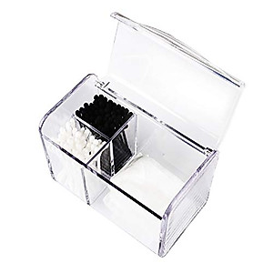 Moosy Life Acrylic Bathroom Organizer, Cotton Ball Holder, Cotton Pad and Cotton Swab