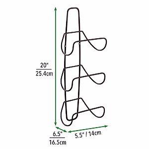 mDesign Metal Wall Mount 3 Level Bathroom Towel Rack Holder & Organizer - for Storage of Towels, Washcloths, Hand Towels, Robes - 2 Pack - Bronze