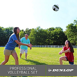 Dunlop 32-ft Outdoor Sports Volleyball Net System with Official Size Volleyball and Carrying Bag