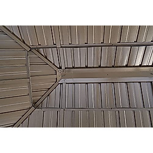 12x20FT Outdoor Permanent Hardtop Gazebo Canopy for Patio, Garden, Backyard - Alu Gazebo with Steel Canopy and Double-Roof Design