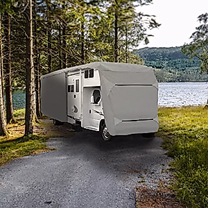 SavvyCraft Upgraded Class C RV Cover, Breathable Waterproof Tear-Resistant Class C Motorhome Cover Fits 23ft-26ft Long Class C RV