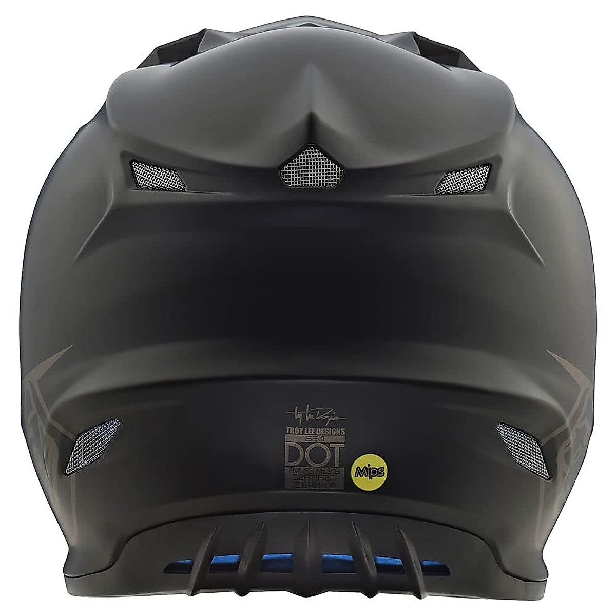 Troy Lee Designs SE4 Polyacrylite Midnight Motocross Helmet - Full Face Offroad Motorcycle Dirt Bike ATV Powersports Dual Sport Racing Helmet - Boys Girls Kids (Black, LG)