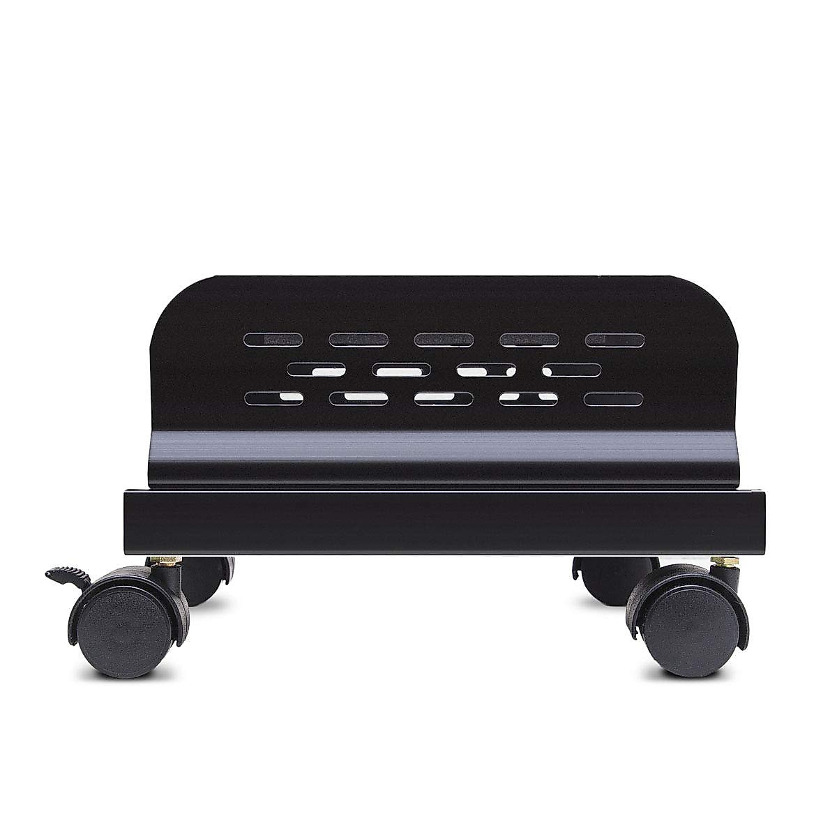 Syba Mobile Desktop Tower Computer Metal Floor Stand Rolling Caster Wheels with Ventilation and Adjustable Width from 6 to 10 Inches - SY-ACC65057