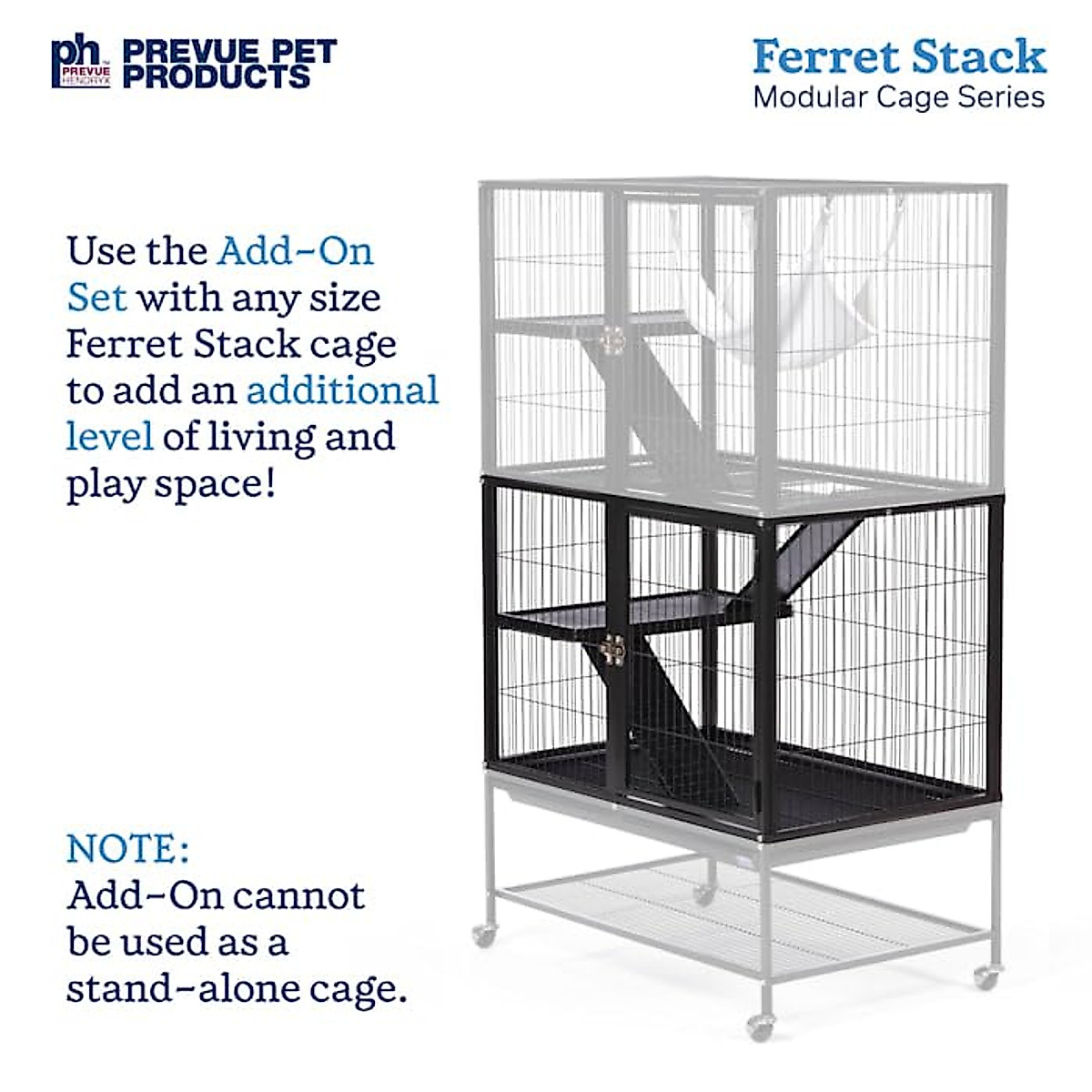 Prevue Pet Products Ferret Stacking Cage Add-On Unit, Fits Prevue Ferret Stack Cages