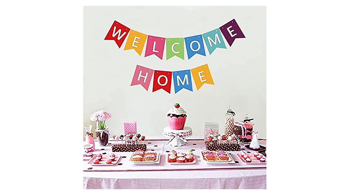 Welcome Home Banner - Colorful, Reusable & Easy to Hang