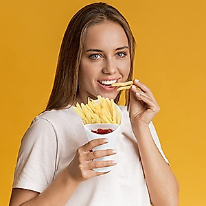 TBWHL IN-car French Fry Holder with Sauce Cup Holder Dip Set 2 In 1 French Fry Cone Dipping Cups For French Fries And Veggies