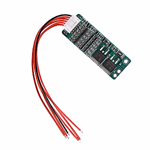 4 Pcs MELIFE 5S 15A Charger PCB BMS Protection Board for 18650 Lithium Battery Cell Battery Charger Lipo 18V 21V with 6-core Wire