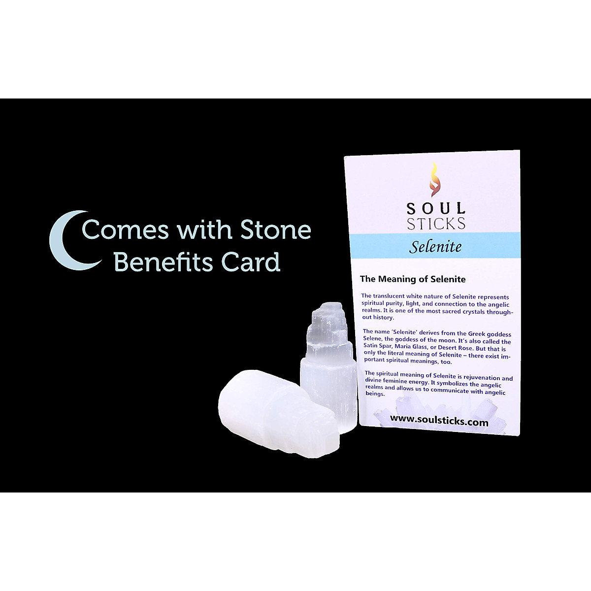 Selenite Crystal Tower for Reiki, Healing, and Energy Charging | Made in Morocco | Selenite Iceberg Charging Towers Crystal Skyscraper (2 Inch)