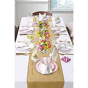B-COOL 𝗕𝘂𝗿𝗹𝗮𝗽 𝗧𝗮𝗯𝗹𝗲 𝗥𝘂𝗻𝗻𝗲𝗿 2 Pieces 13x108 Inch Dining Table Runner Dresser Cover for Farmhouse Jute Table Runner Fabric Wedding Party Fall Decorations Khaki