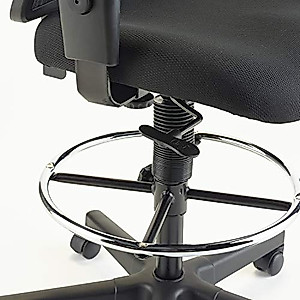 Lorell Ratchet Mesh Mid-Back Stool Chair 2.6" Height X 75.8" Width X 27.3" Length Black