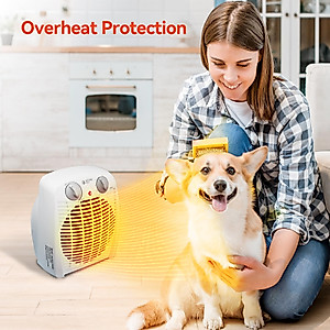 BEYOND HEAT Portable Space Heater, 1500W Small Fan Heater with Adjustable Thermostat Overheat Protection, Ideal for Desktop, Bedroom, Office