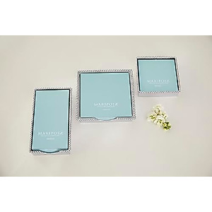 Mariposa Beaded Guest Towel Box, One Size, Aluminum