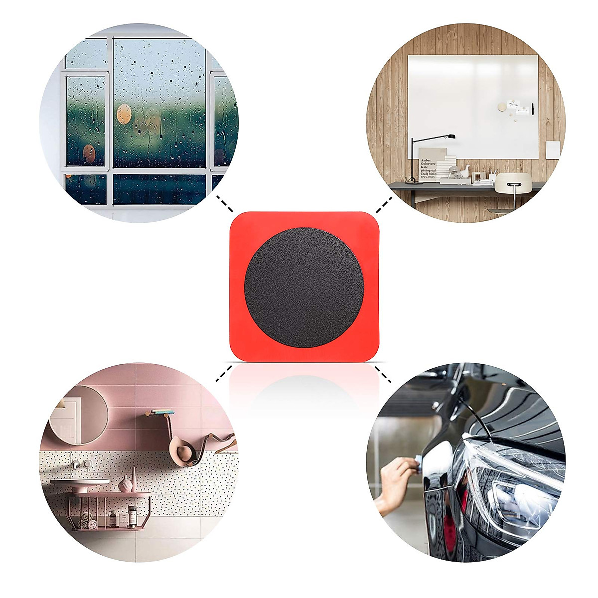 Gomake Vinyl Wrap Magnets Window Tint Magnet Holder 4 PCS Car Vinyl Wrap Magnet Holder with 4 PCS Adsorptive Patch for Car Wrapping Vinyl Wraps Tool Set, Wallpaper Film Fix Aid Tool