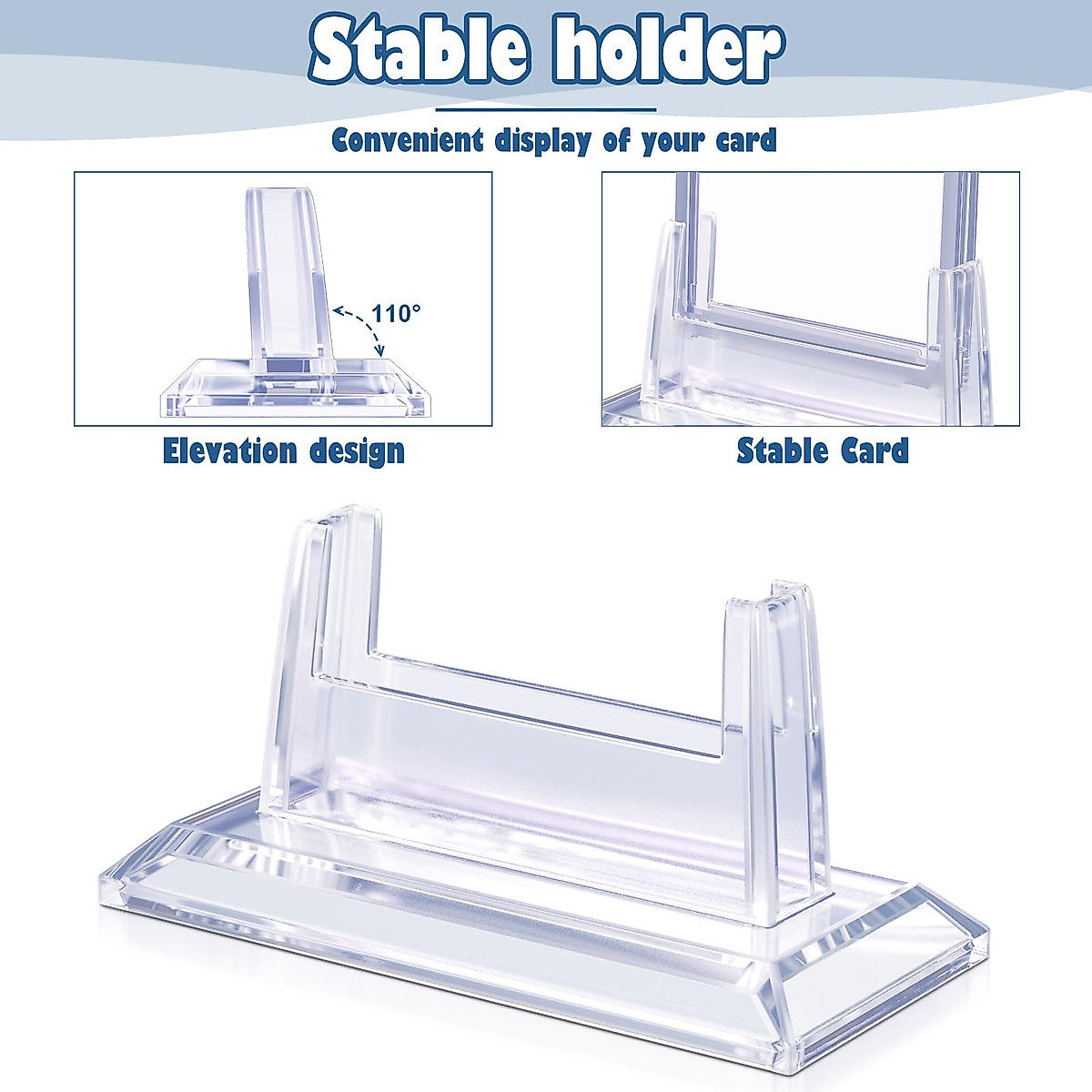 4ct Magnetic Card Holders for Trading Cards, 35pt Acrylic Baseball Card Holders with 4 Card Stands Card Protector Hard Plastic Fit for YuGiOh, MTG and Sport Cards (4)