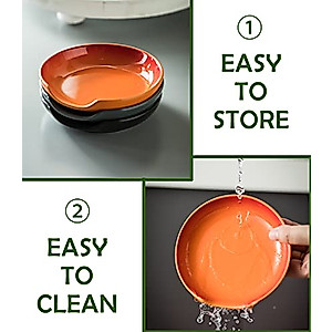 Spoon Rest for Stove Top Large Spoon Holder for Kitchen Counter, 5 Inch Ceramic Spoon Rest for Kitchen Counter, Cooking Spoon Rest Kitchen Spatula Holder for Tongs, Ladles, Set of 1, Matte Black