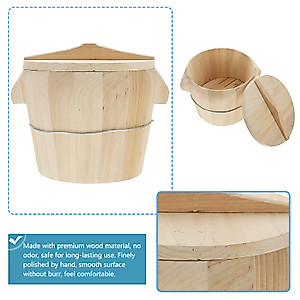 DOITOOL Veggie Steamer 1pc Steam Bucket Wood Household Dumpling Pot Rice Steamer Baskets