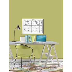 WallPops WPE94575 Medium Monthly Calendar, White & Off-White