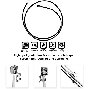 Uniflasy Replacement Parts Kit, Heat Plate Tent Shield, Grill Burner Pipe, Adjustable Crossover Tube and 18 Inch Grill Cooking Grates for Charbroil Performance 6 Burner 463276617,463244819,463238218