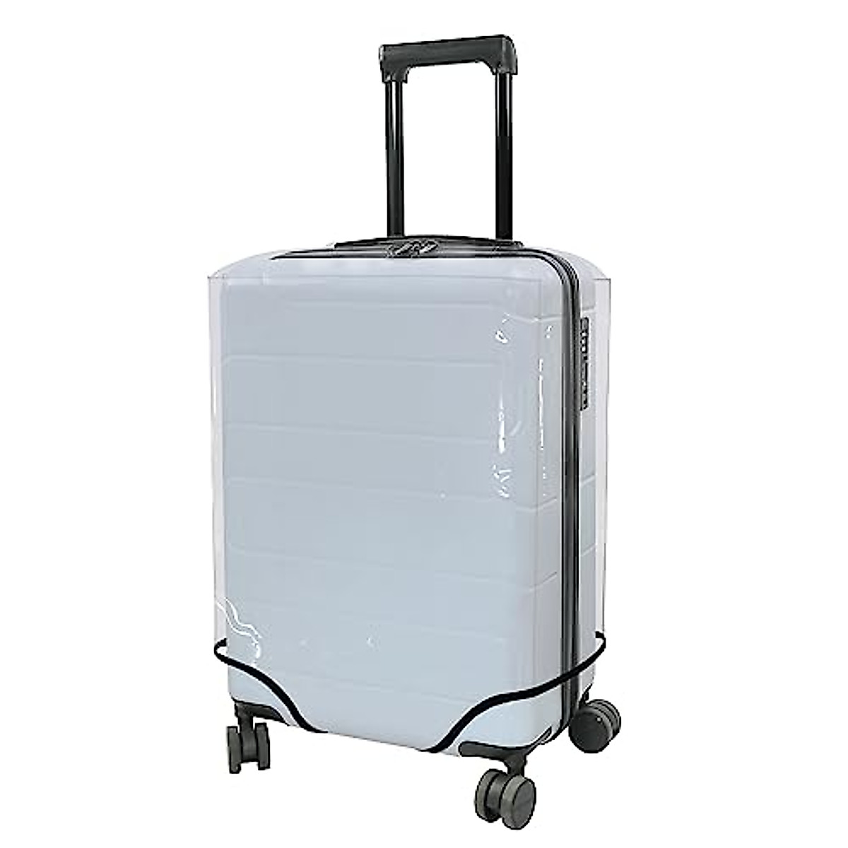 HYPER VENTURE Clear PVC Luggage Cover Full Transparent Suitcase Protector Fits 28 Inch Luggage, L