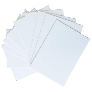 Studio 500, Pack of 10 11x14 Blue Picture Mat Set with White Core Bevel Cut for 8x10 Picture Matte Set + Backing Board + Clear Plastic Bags (Pack of 10 Blue 11x14 Complete Set)