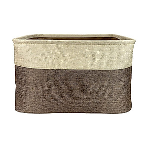 MALIHONG Personalized Dog Cavalier King Charles Spaniel Bone Decorative Storage Basket Fabric Rectangle Toy Box with 2 Handles for Organizing Closet Garage Clothes Blankets Brown and White