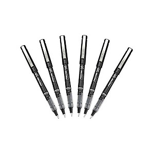 PILOT Precise V5 Stick Rolling Ball Pens, Extra Fine Point, Black Ink, 6 Pens 35334