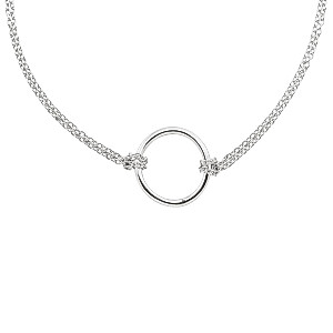 Silpada 'Karma Central' Choker Pendant Necklace in Sterling Silver, 14" + 2"