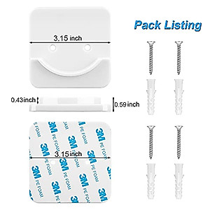 ICERO Extra-Large Adhesive Shower Curtain Rod Tension Holder | No Drilling, Sticking them up Or Easy places to drill for a fixture | Strong Hold | 2 Pack, White (Rod Not Included)