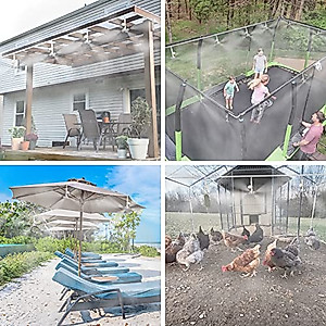 LINEX Misters for Outside Patio,Outdoor Misting Cooling System with 50FT/15M Misting Line, 7 Mist Nozzles, 3/4" Adapter for Parasol Garden Greenhouse Trampoline Waterpark