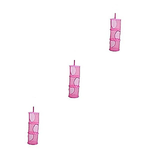 SAFIGLE 3pcs collapsible laundry drying rack foldable drying rack foldable laundry rack mesh hanging dryer hanging mesh bags underwear drying rack toy storage Hanging Storage Organizer bra