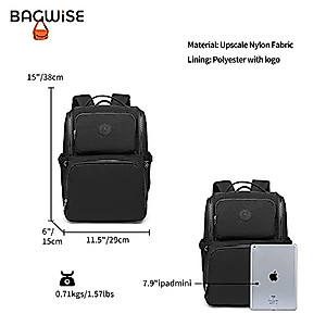 bagwise Unisex Diaper Bag Backpack, Large Baby Bag with Insulated Pockets Water-Repellent Mom and Dad Maternity Bag Large Capacity (Black)