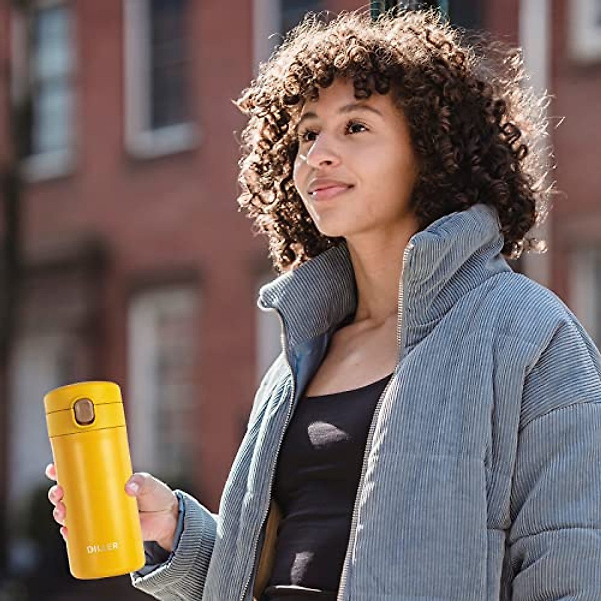 Leeeeey Mini Thermal Water Bottle,10 oz with Spout Lid Insulated Stainless Steel Bottle,Leakproof Travel Mug Perfect for Kids and Women (10oz-Pink)