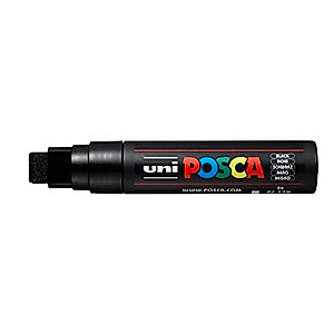 Posca Acrylic Paint Marker, Chisel Shaped, Black