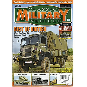 CLASSIC MILITARY VEHICLE MAGAZINE MAY, 2016 ISSUE, 180 (BEST OF BRITISH)