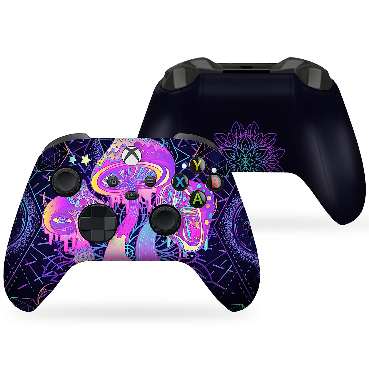 Psychedelic Mushrooms Customised Wireless Controller for Xbox by BCB. Original Xbox Controller Compatible with Xbox One / Series X & S Console. Customized with Water Transfer Printing (Not a Skin)