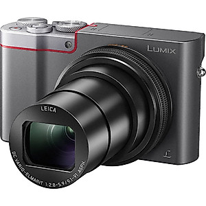 Panasonic Lumix DMC-ZS100 Digital Camera (Silver) (DMC-ZS100S) - Bundle - with LED Video Light + DMW-BLE9 Battery + Soft Bag + 12 Inch Flexible Tripod + Cleaning Set
